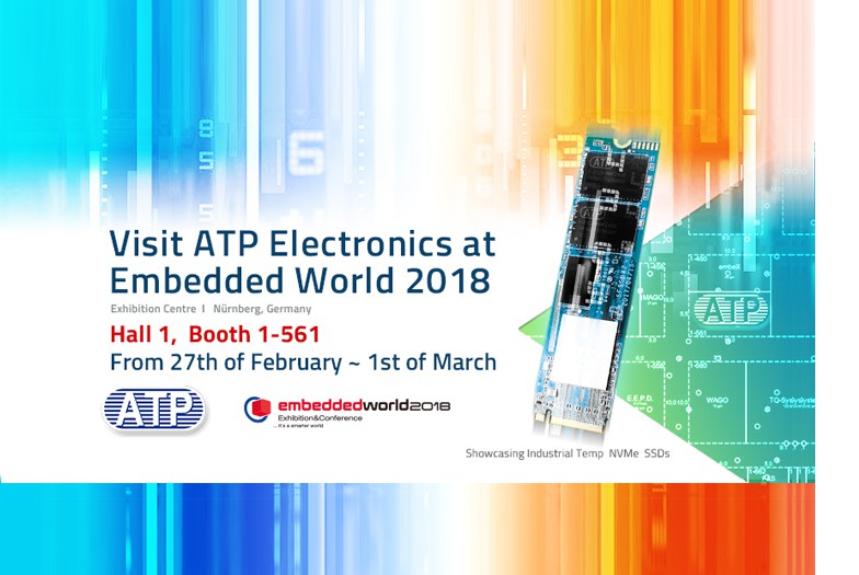 ATP Gears Up for Age of Autonomous Systems, Showcases iTemp NVMe™ M.2 SSDs at Embedded World 2018